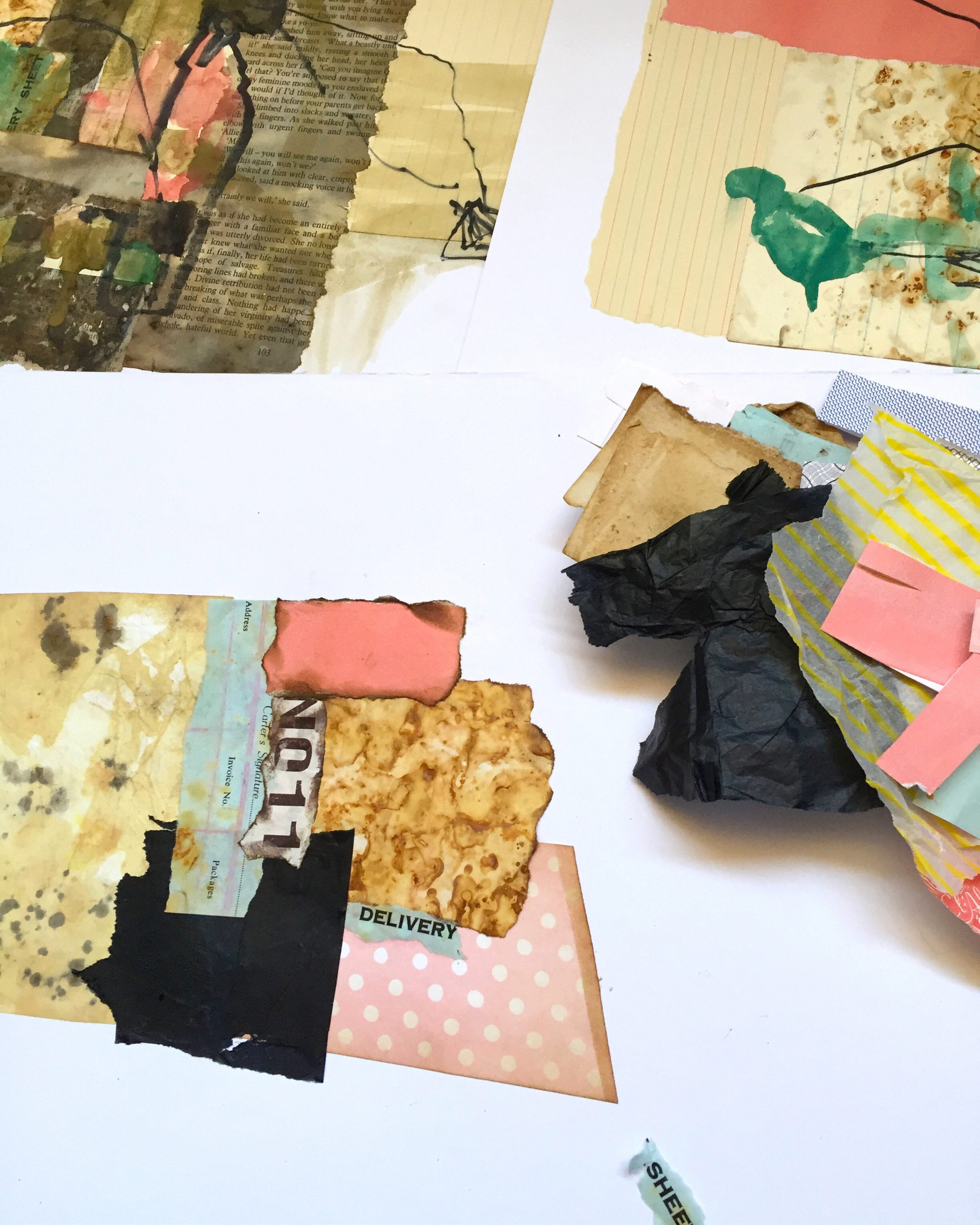 Hot Studio. Paper Collage Making. « Outlook8studio – Visual Artist ...